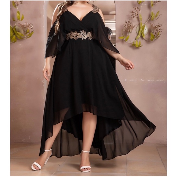 Dresses | Luxe Plus Sequin Cold Shoulder Formal Evening Prom Wedding ...